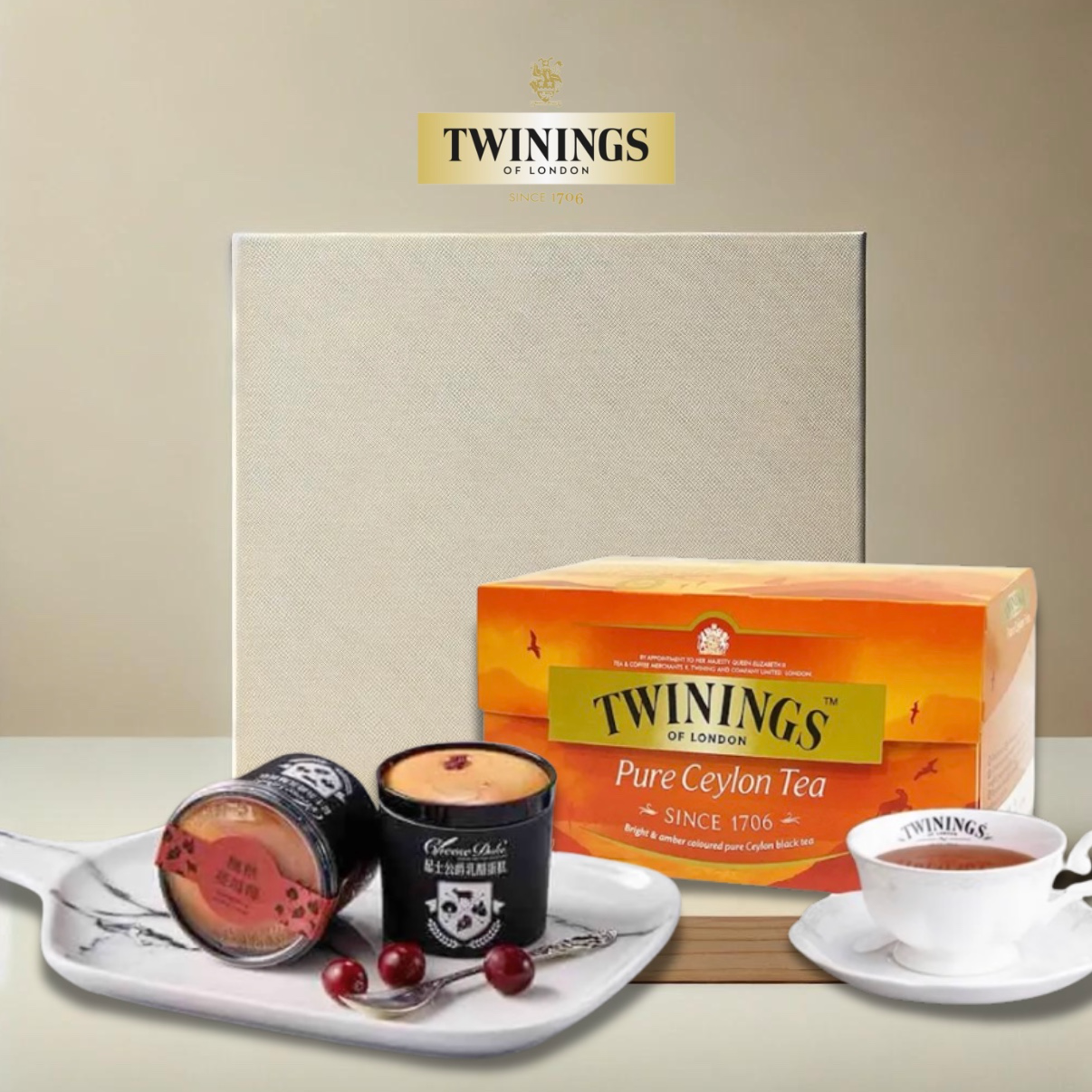 💖獨家禮物只給你🧡【TWININGS唐寧茶】起士公爵 小小公爵乳酪蛋糕3杯+極品錫蘭茶 (口味自選)[禮物獨家] | LINE 禮物