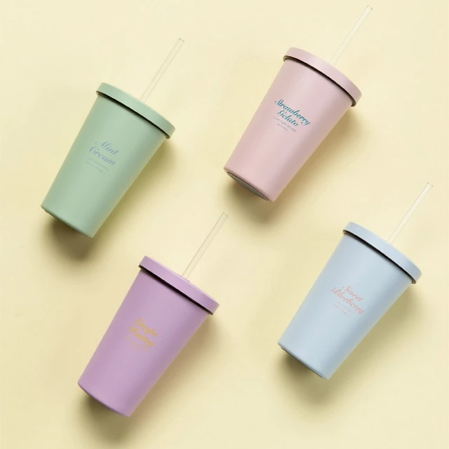 【Oolab良杯製所】 冰紛夏日組 冰淇淋系列550ml 皮革字母提袋組 | LINE 禮物