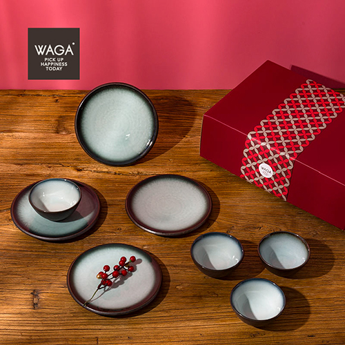 【WAGA】 松綠海潮 餐具禮盒｜八件組 | LINE 禮物
