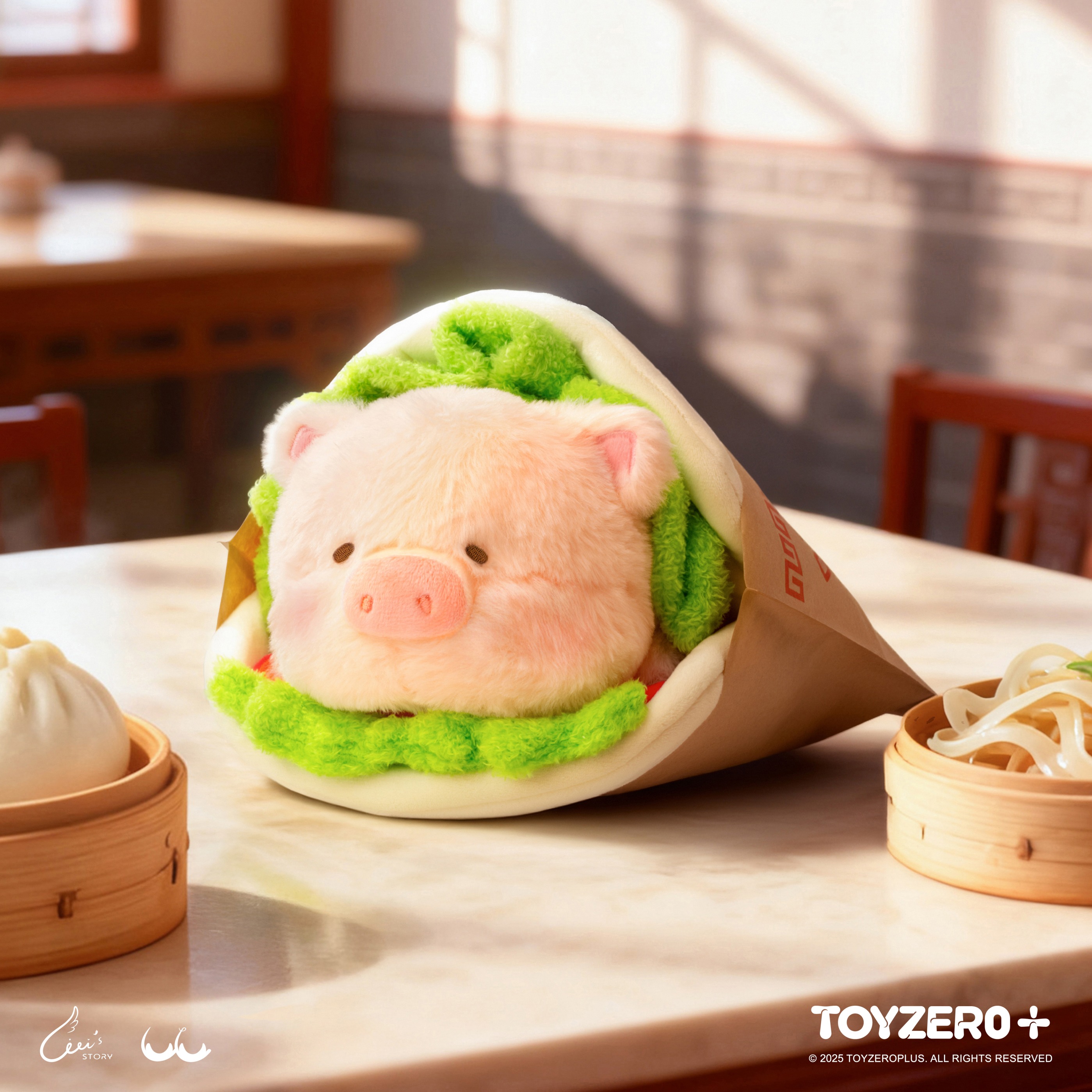 【Toyzeroplus】罐頭豬LuLu Lu家小館 - 5星好評肉夾饃毛絨公仔 | LINE 禮物