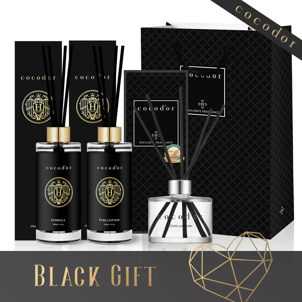 【COCODOR】LINE禮物獨家 黑戀禮盒｜Penthouse擴香瓶-2入+經典擴香-1入+品牌提袋M | LINE 禮物