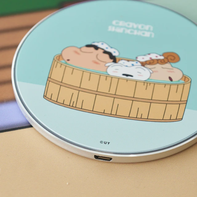 【TOYSELECT】蠟筆小新泡溫泉無線充電盤 | LINE 禮物