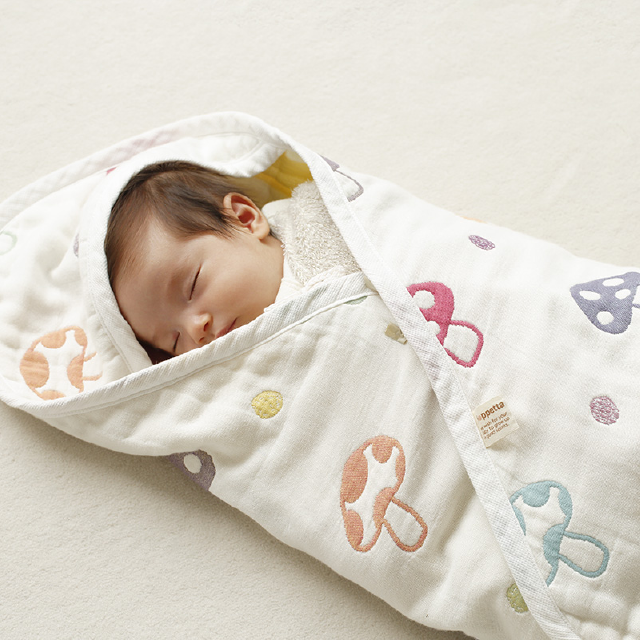 【安琪兒婦嬰百貨】日本 Hoppetta 六層紗蘑菇包巾(方型) | LINE 禮物